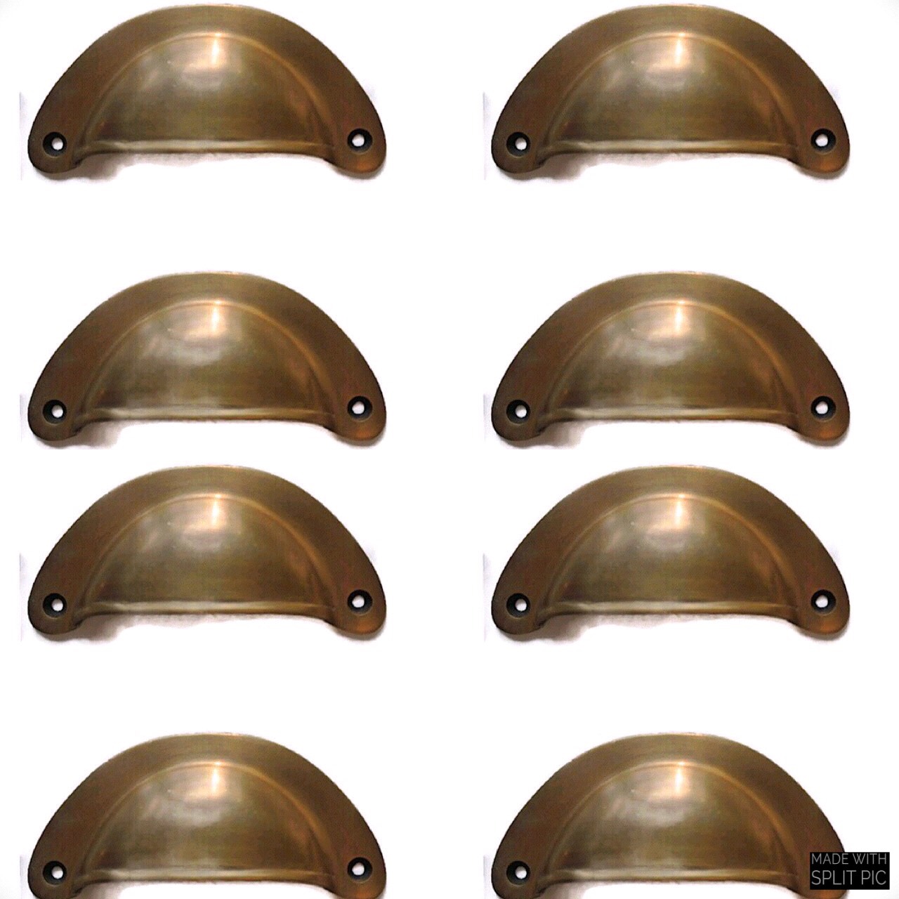 8 shell handles PULL aged solid Brass code 3000 PULL knob kitchen cast ...