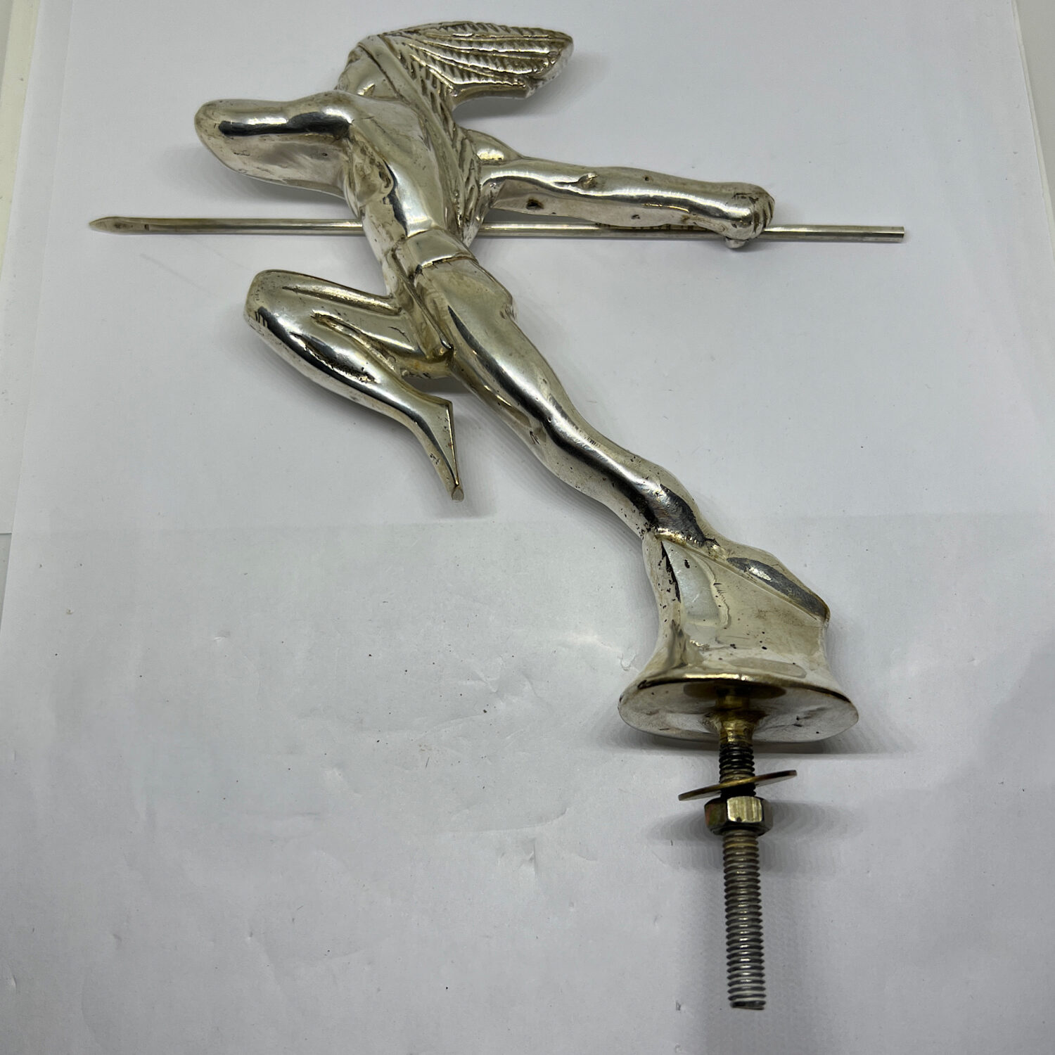 8" inch high Running Indian Mascot PONTIAC car bonnet emblem solid ...